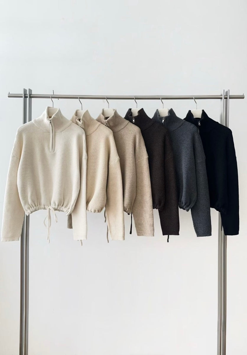 Celine half zip sweater – Pinklemonwear